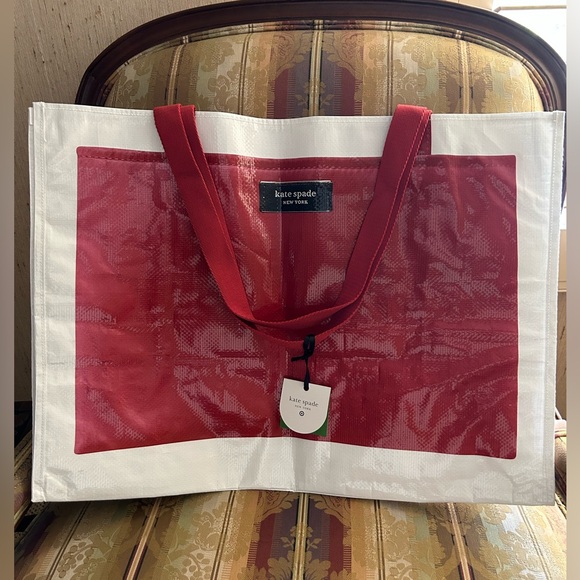Kate Spade X Target | Bags | Kate Spade X Target Redwhite Reusable Tote ...